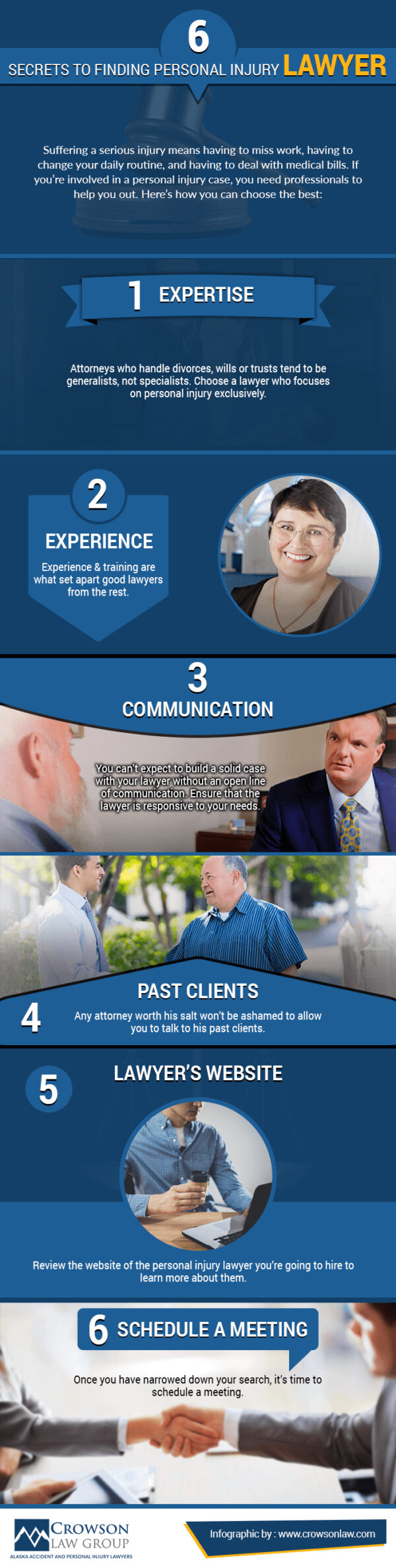 Infographic : 6 Secrets To Finding Personal Injury Lawyer! - Crowson ...